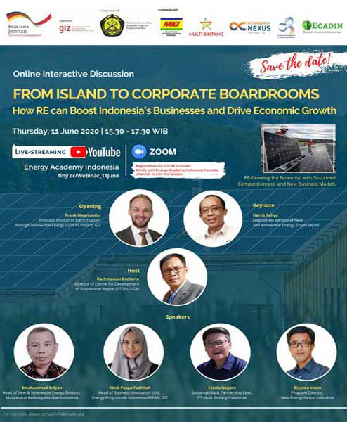 Webinar #1 From Island to Corporate Boardrooms: How RE can Boost Indonesia’s Businesses and ...